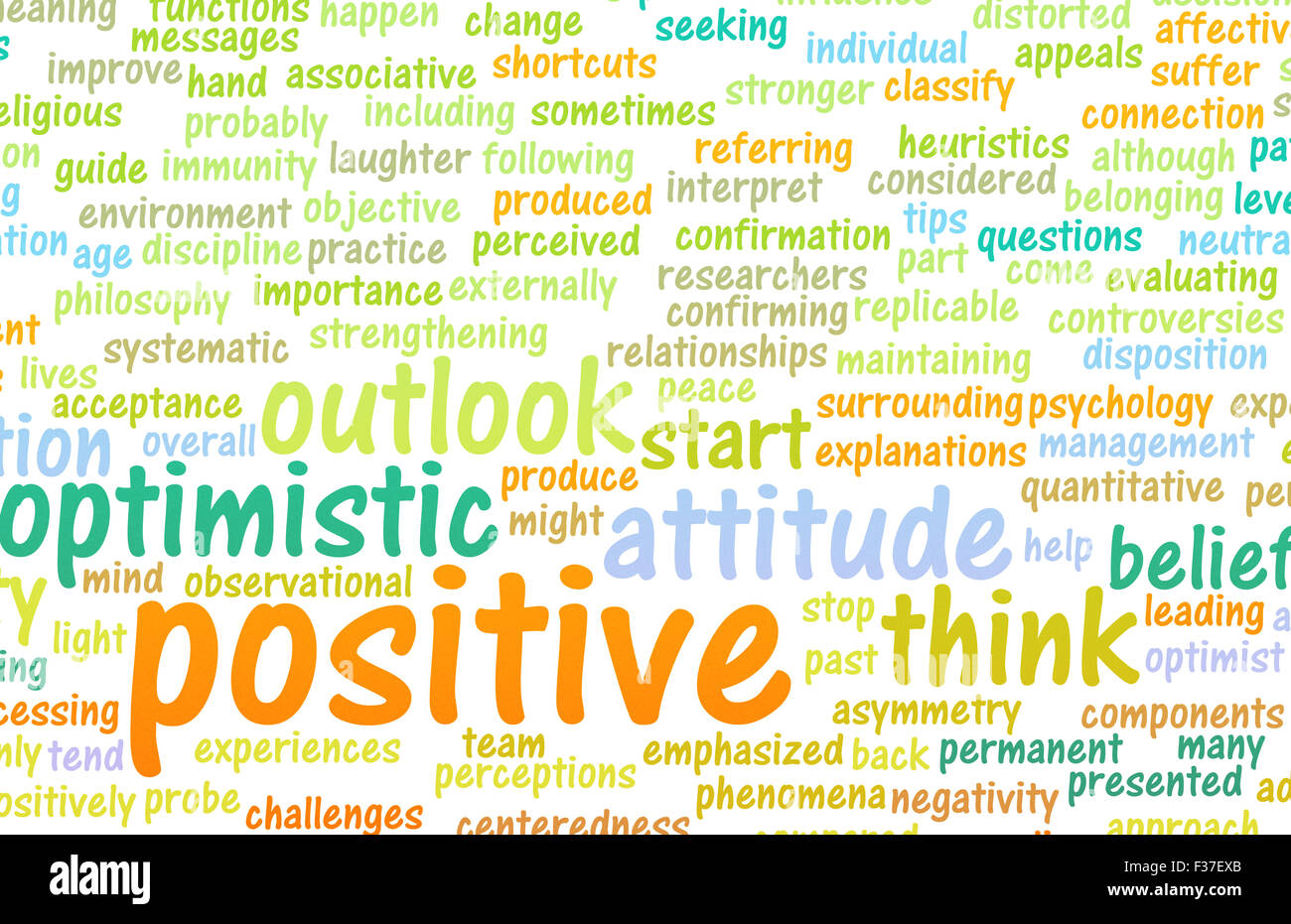 Think or Stay Positive as a Positivity Mindset Stock Photo - Alamy