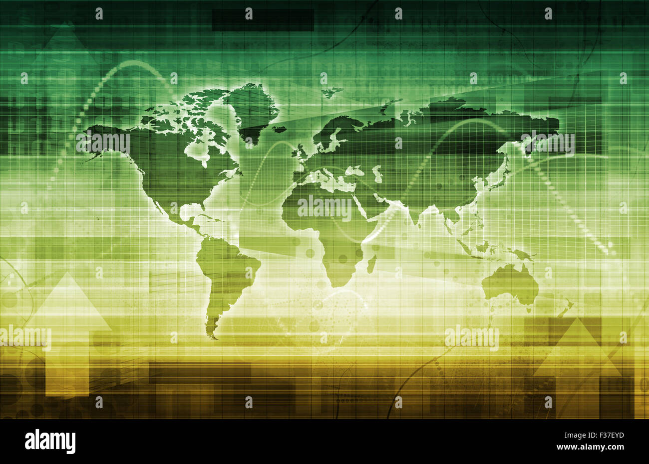 Modern Digital Economy on a Global Work Scale Stock Photo - Alamy