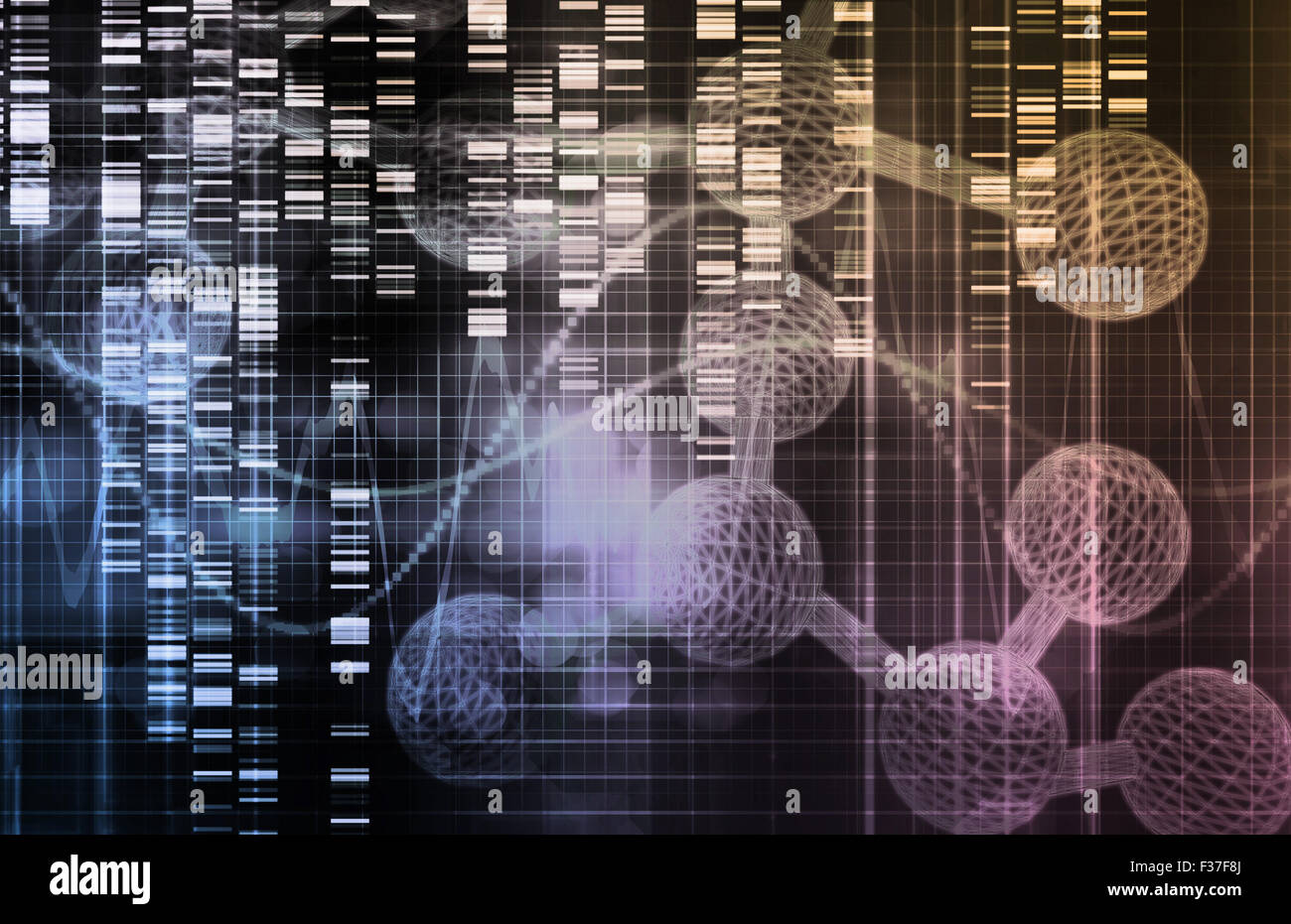 Science Engineering Abstract with Atomic Helix Art Stock Photo - Alamy