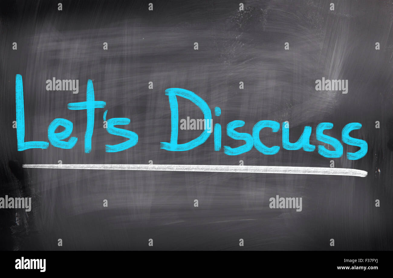 Let's Discuss Concept Stock Photo - Alamy