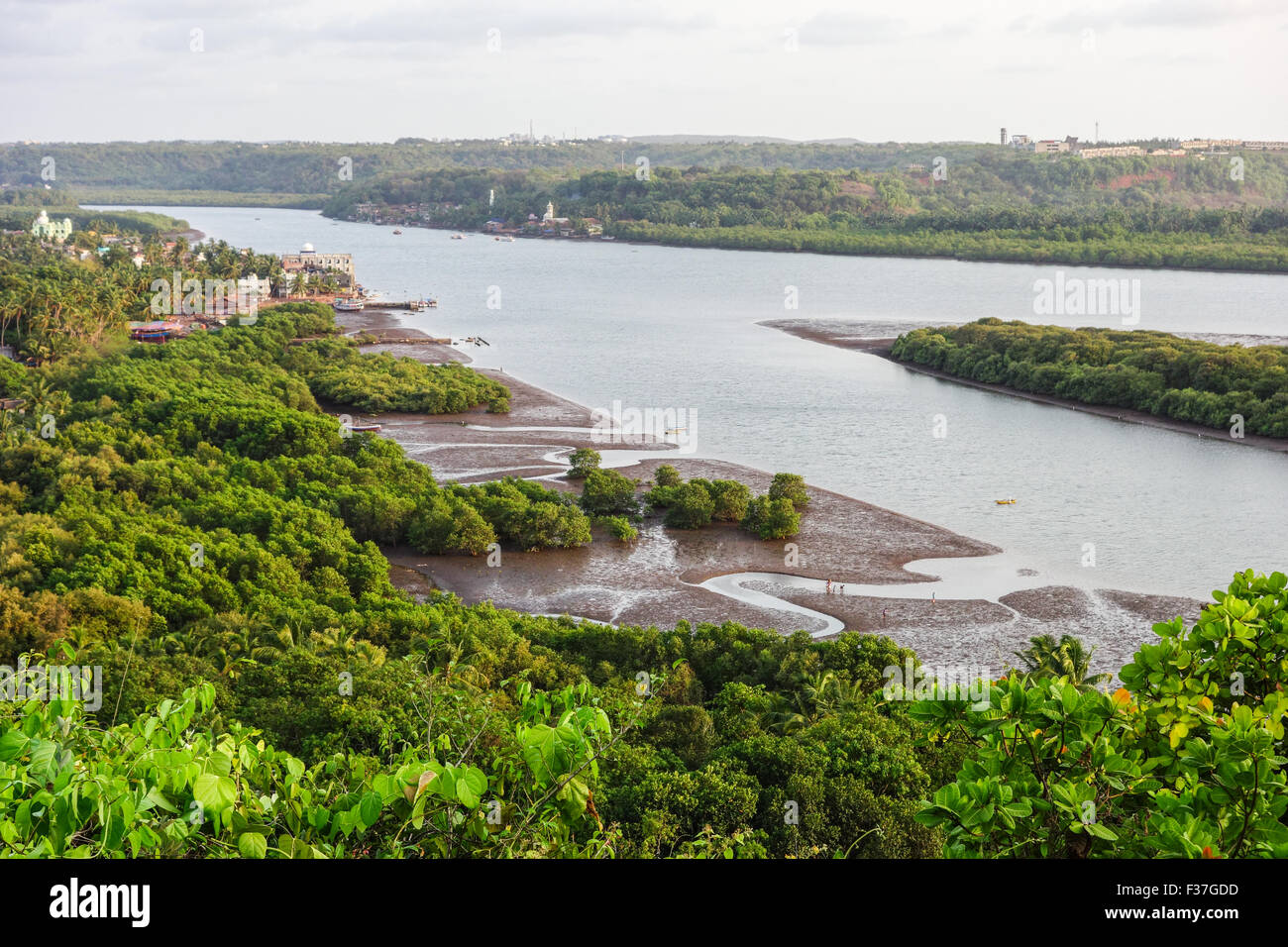 View of Kajali River Coast from Thiba Point, Ratnagiri, Maharashtra ...