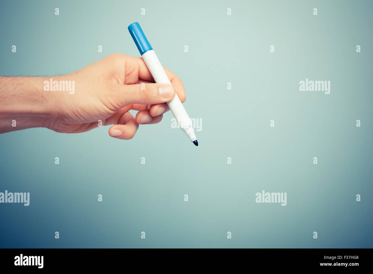 Hand pen blue drawing hi-res stock photography and images - Alamy