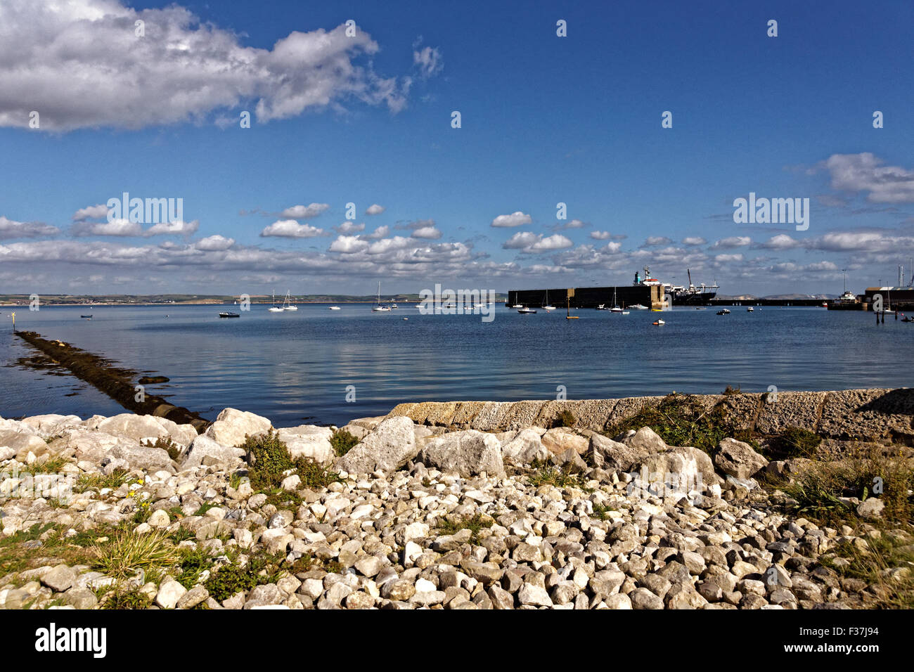 Mulberry Harbour Phoenix Units at Portland Stock Photo - Alamy