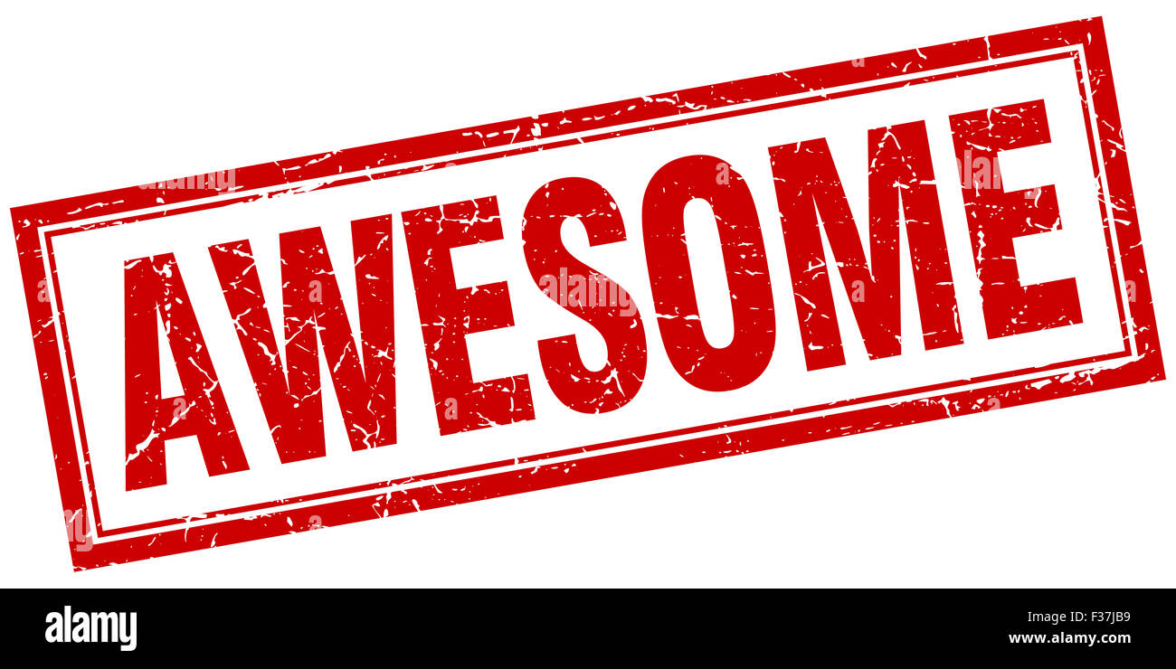 Awesome stamp square grunge hi-res stock photography and images - Alamy