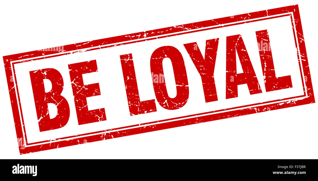 be loyal red square grunge stamp on white Stock Photo - Alamy