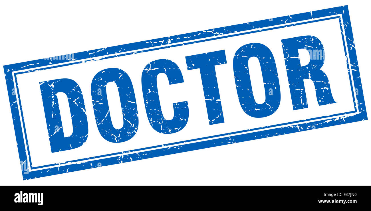 Doctor square grunge stamp hi-res stock photography and images - Alamy