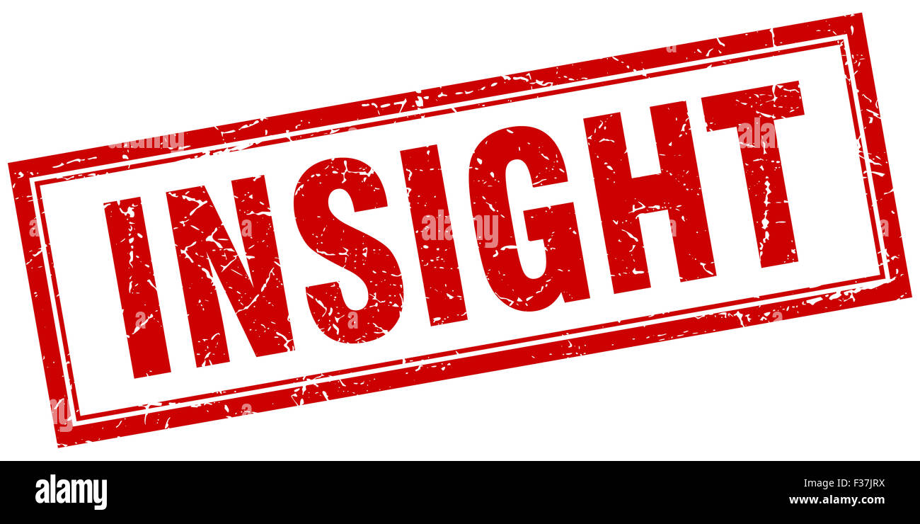 insight red square grunge stamp on white Stock Photo - Alamy