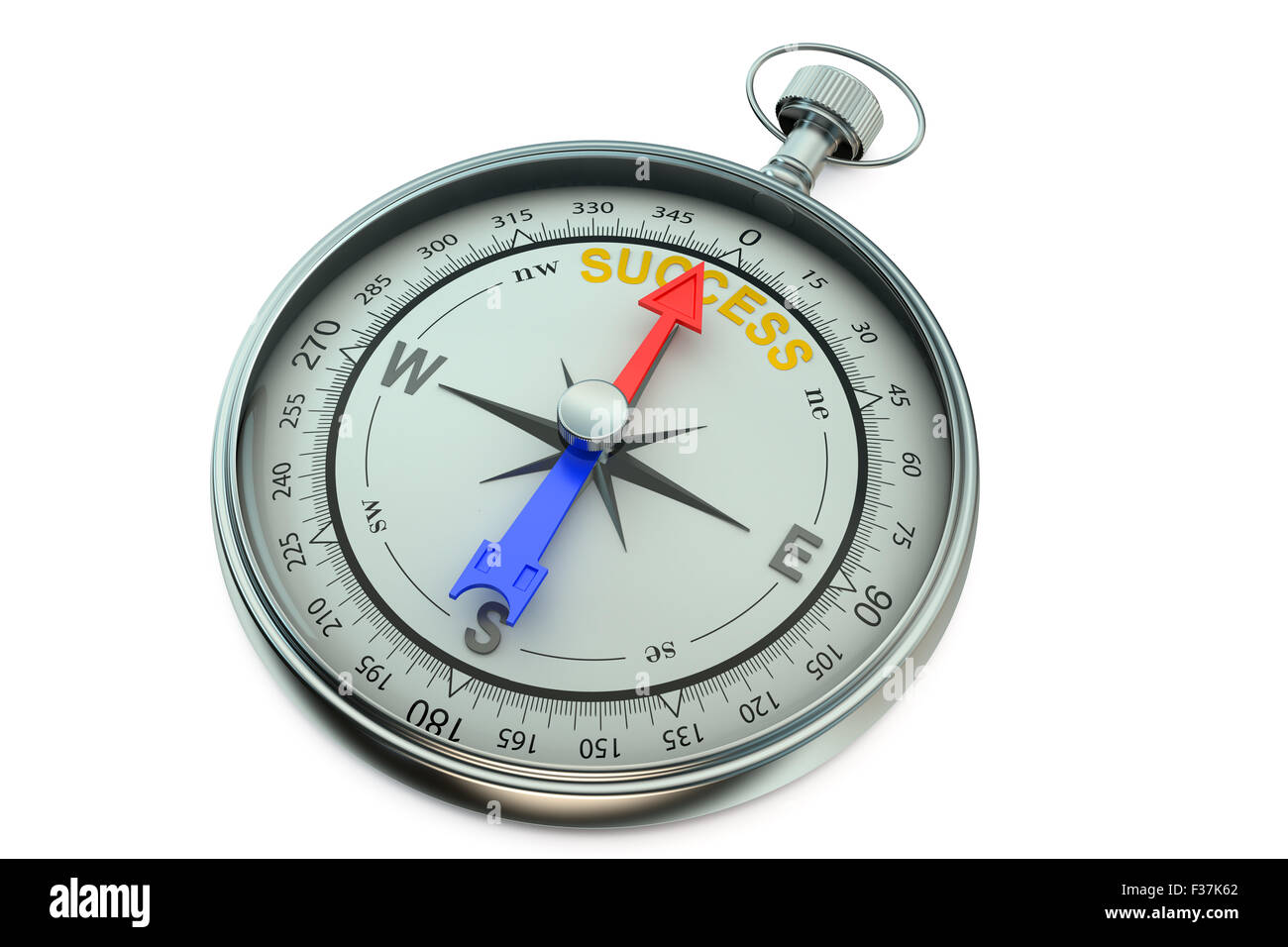 Success compass concept isolated on white background Stock Photo - Alamy
