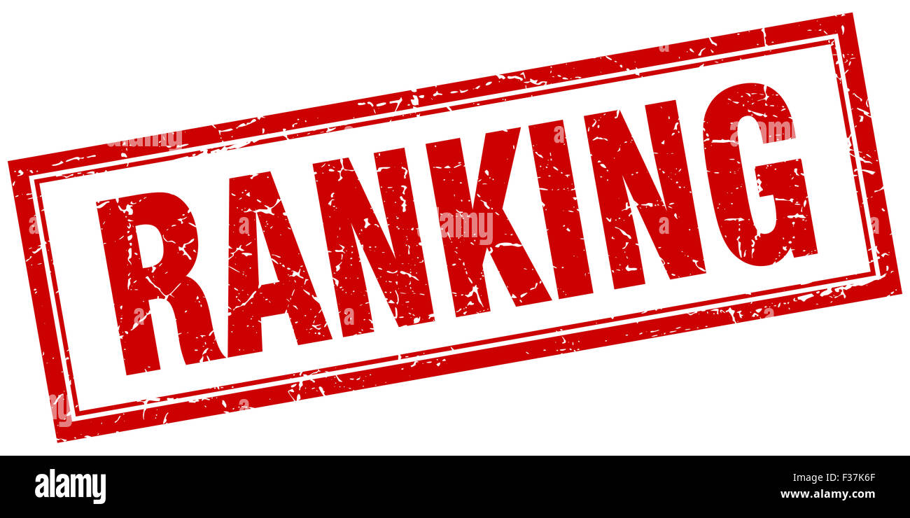 Ranking red grunge square hi-res stock photography and images - Alamy