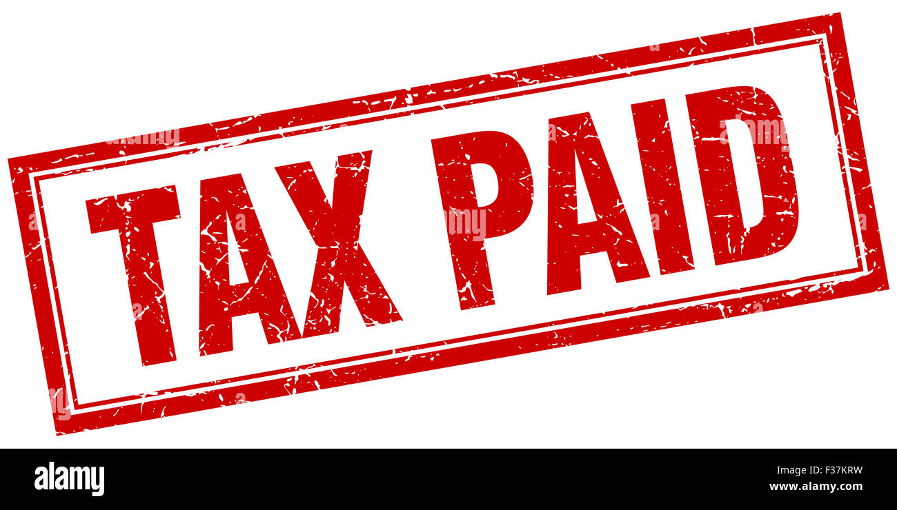 Tax paid square stamp hi-res stock photography and images - Alamy
