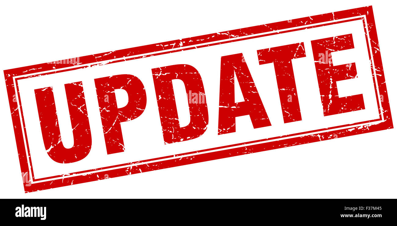 update red square grunge stamp on white Stock Photo - Alamy