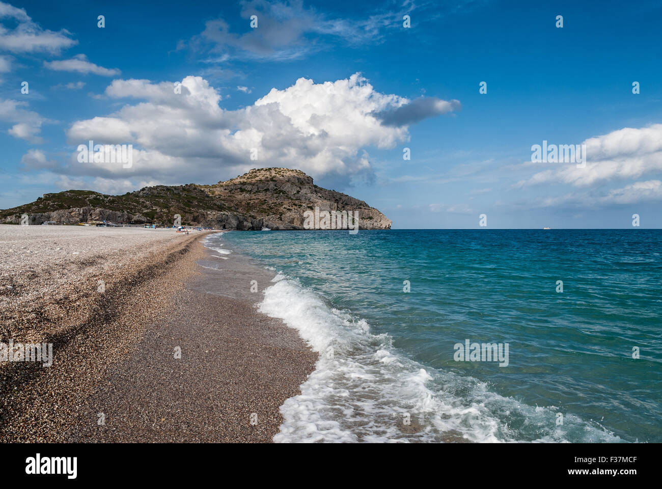 The beautiful Afandou beach in Rhodes island, Greece Stock Photo - Alamy