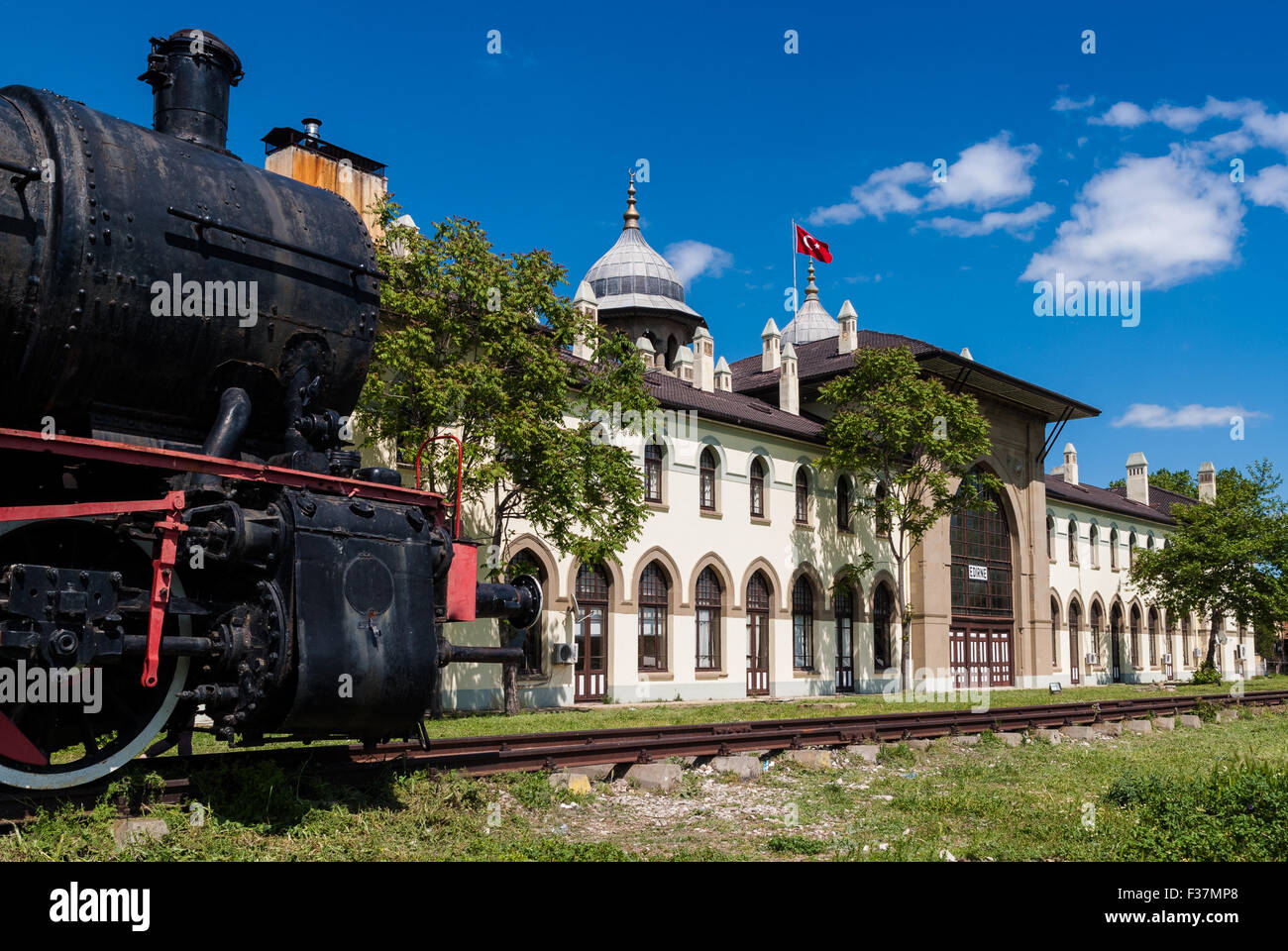 The historic railway station, now university, in Karaagac, near Edirne, Turkey Stock Photo - Alamy