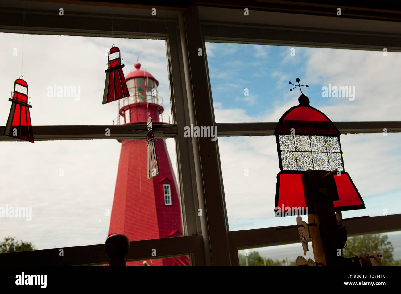 The lighthouse of La Martre - Quebec Stock Photo - Alamy