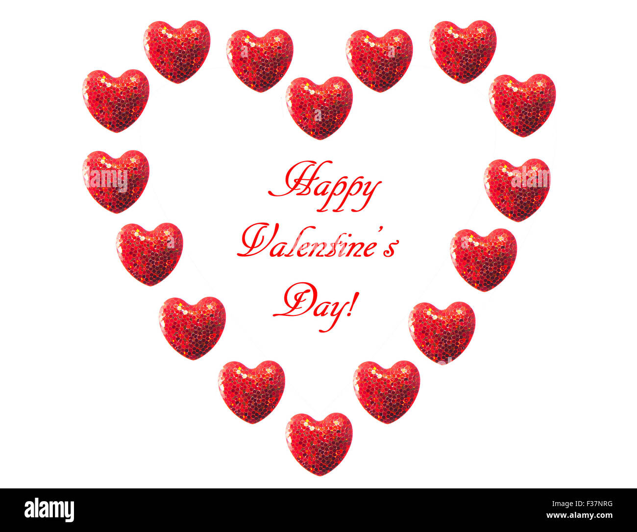 Valentine's day conceptual image. Hearts arranged in a heart shape with ...