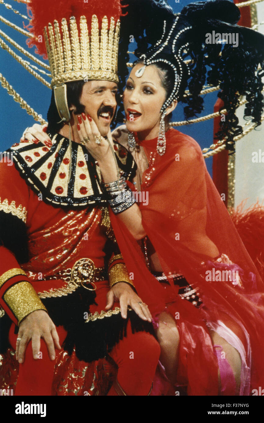 Sonny And Cher Us Vocal Duo On Their Us Comedy Hour Tv Show About 1972