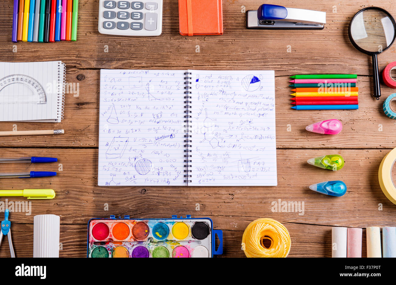 Back to school composition Stock Photo - Alamy