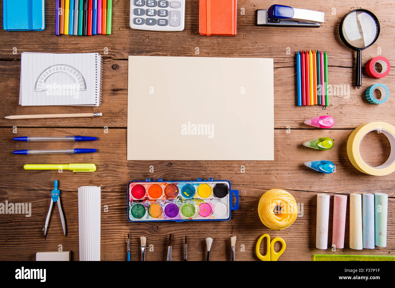 Back to school composition Stock Photo - Alamy