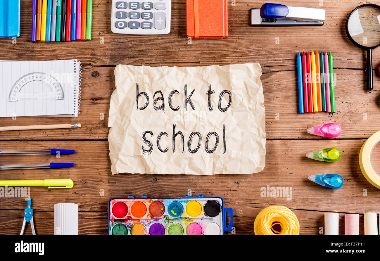 Back to school composition Stock Photo - Alamy