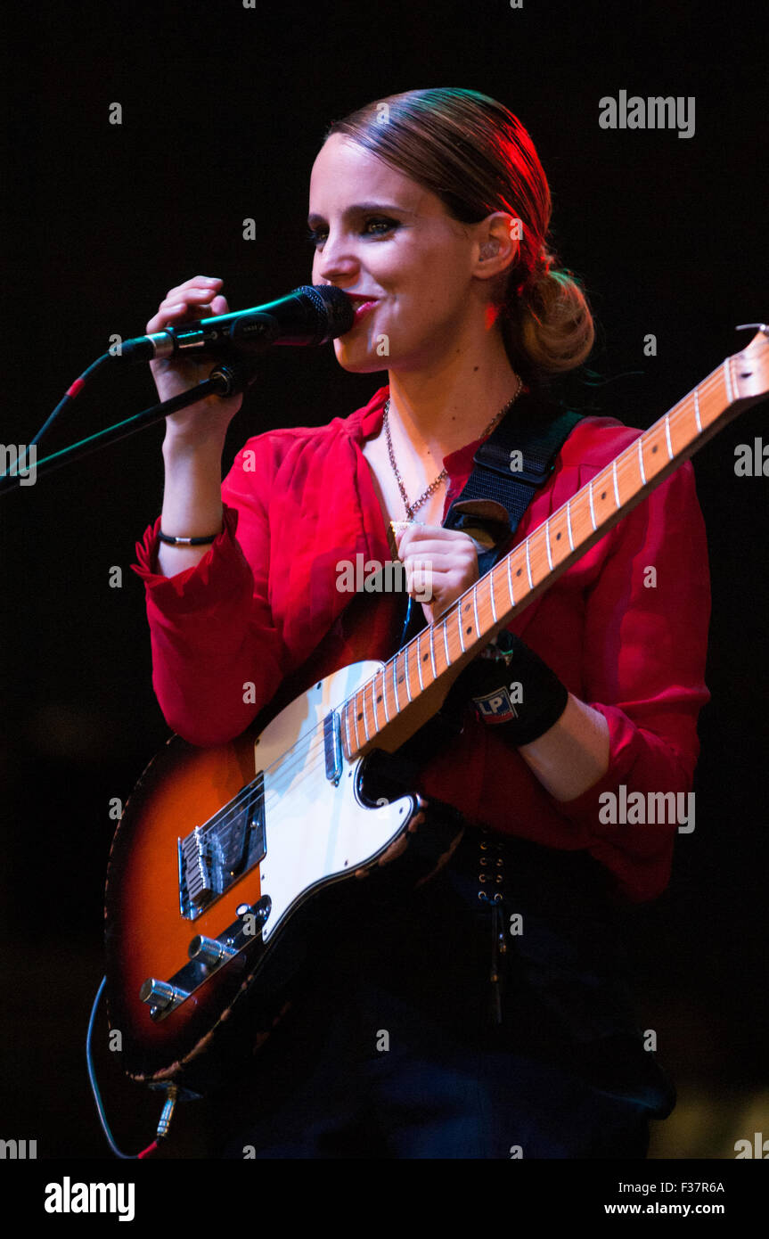 Anna Calvi, English singer-songwriter and guitarist, performing live at ...