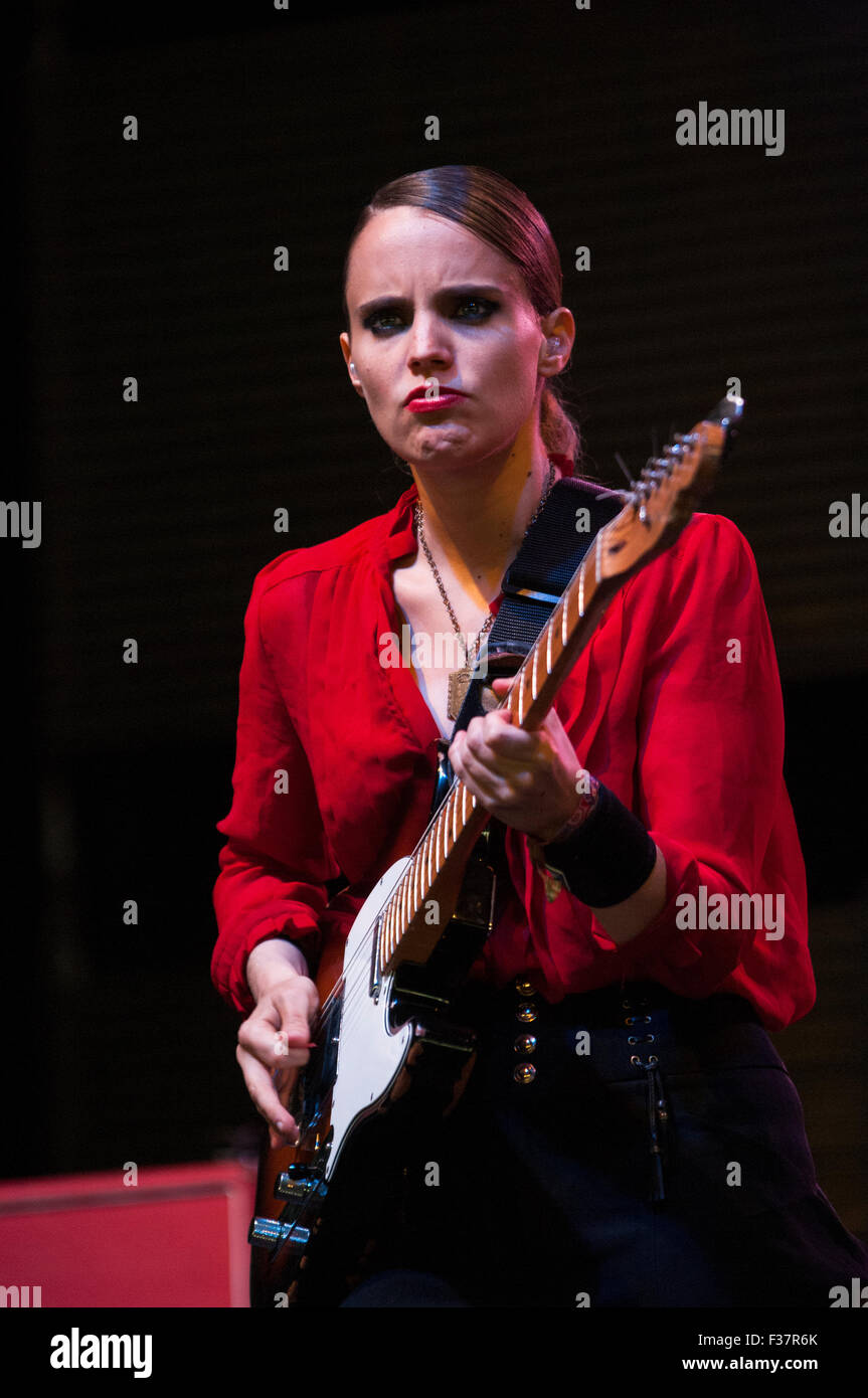 Anna Calvi, English singer-songwriter and guitarist, performing live at ...