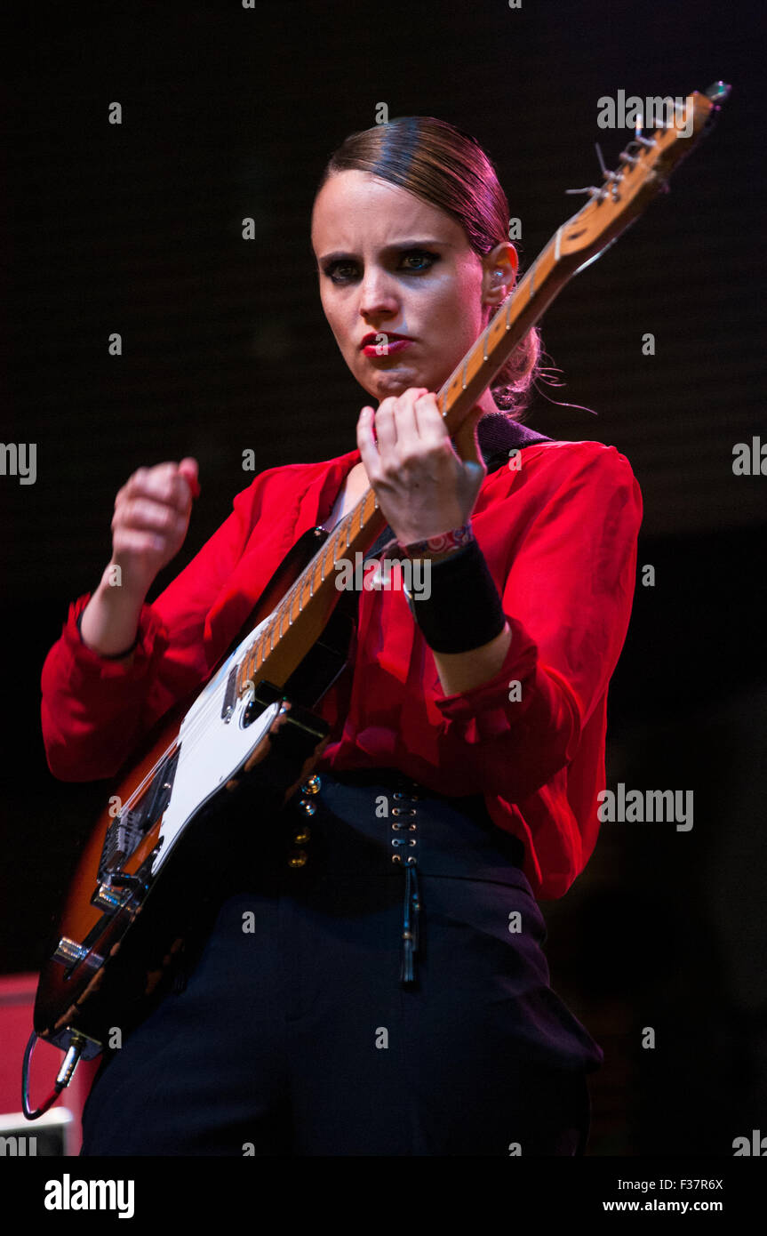 Anna Calvi, English singer-songwriter and guitarist, performing live at ...