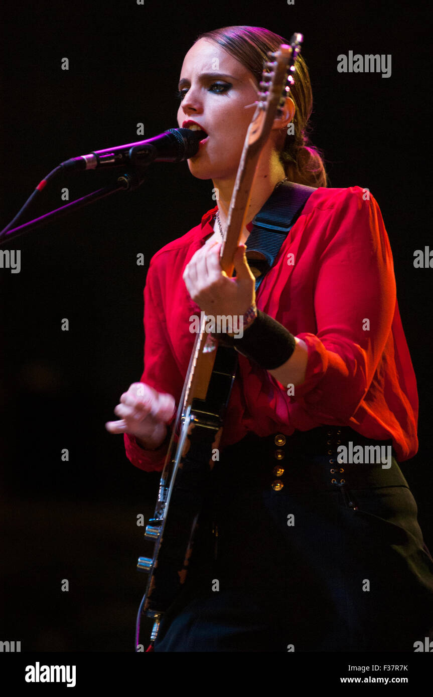 Anna Calvi, English singer-songwriter and guitarist, performing live at ...
