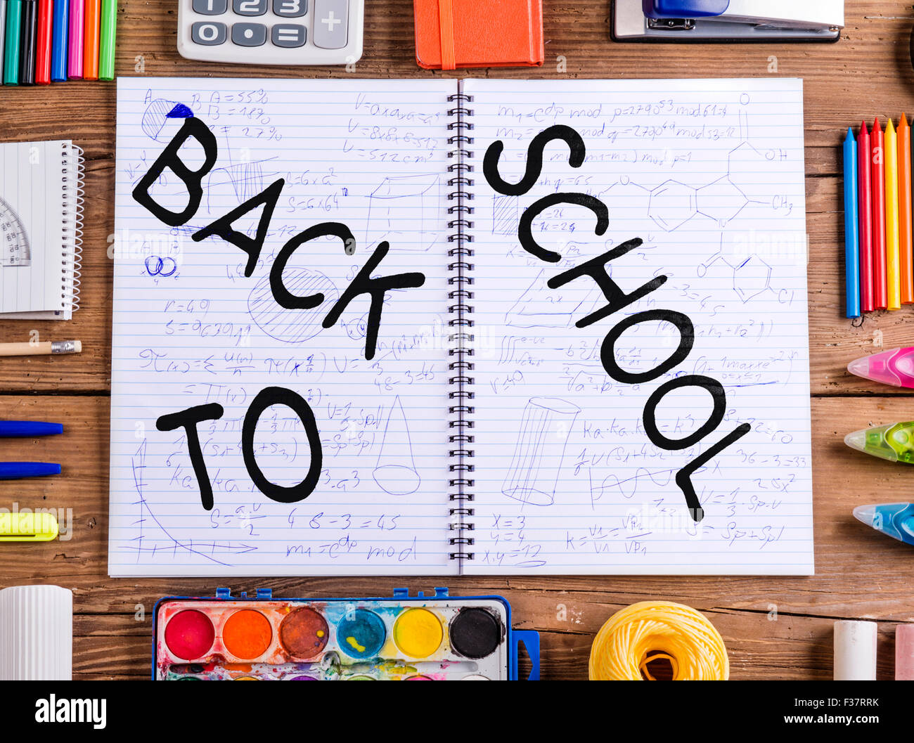 Back to school composition Stock Photo - Alamy