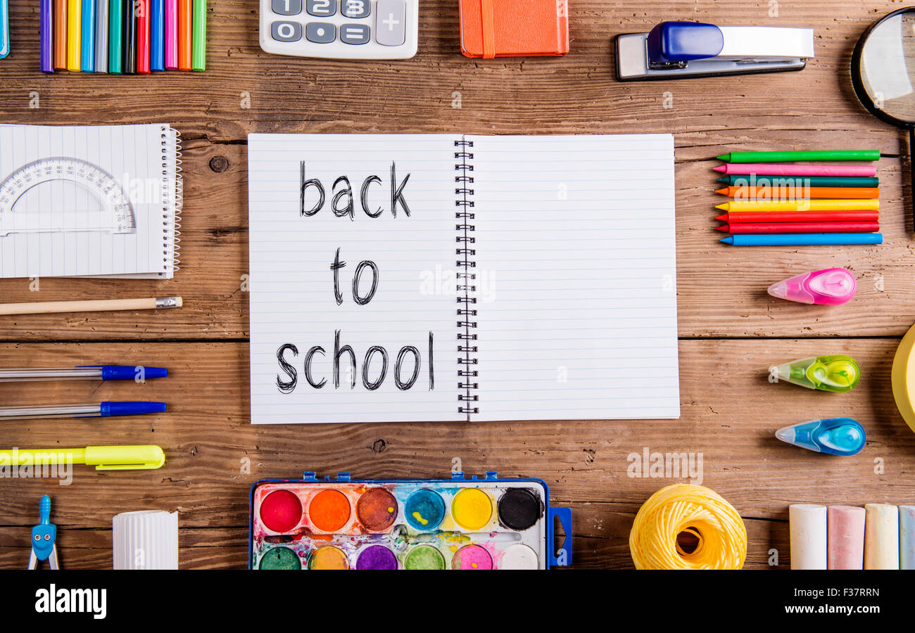 Back to school composition Stock Photo - Alamy