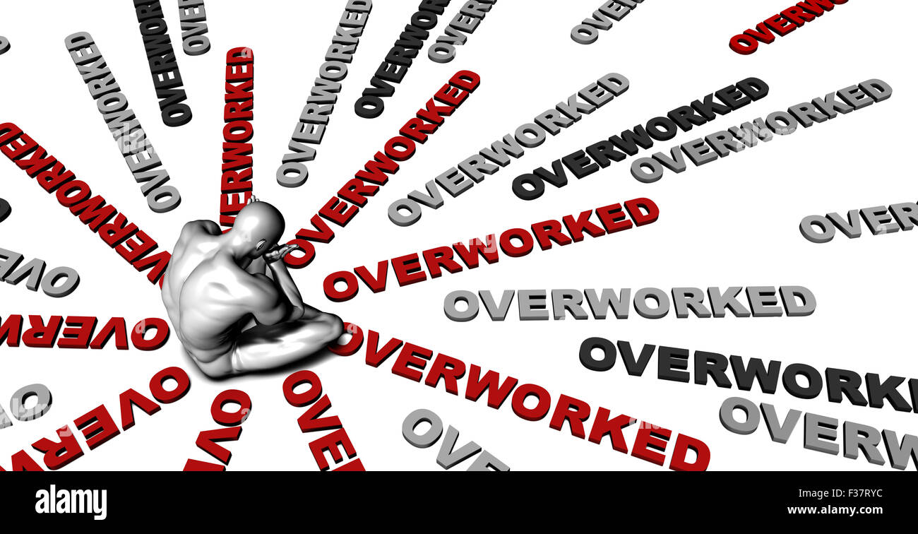 Suffering From Overworked with a Victim Crying Male Stock Photo - Alamy