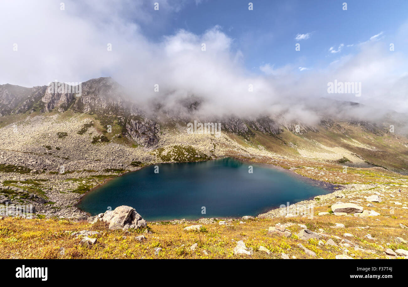 Majestic mountain lake in Turkey. Summer sunset Stock Photo - Alamy