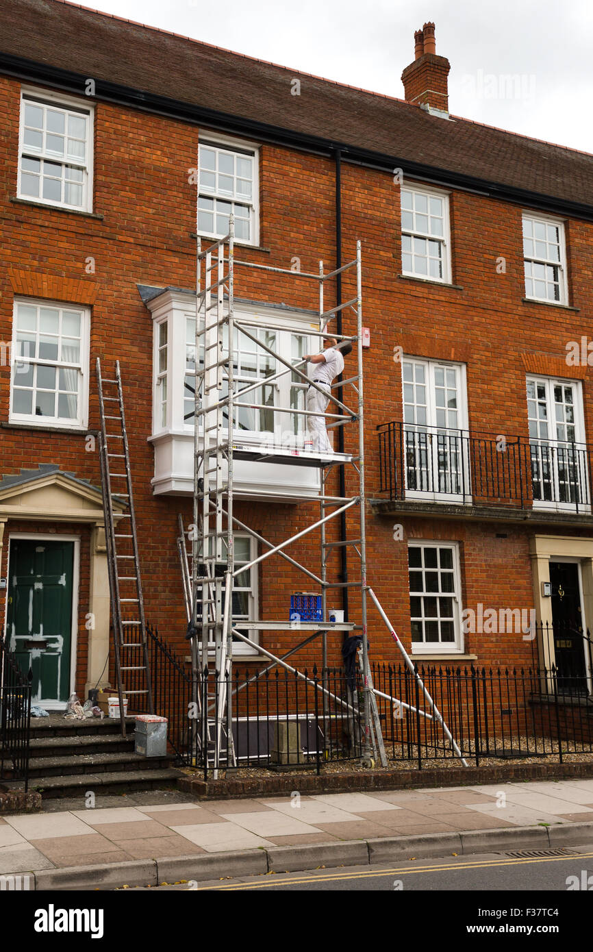 exterior house building repair and maintenance. England UK Stock Photo ...