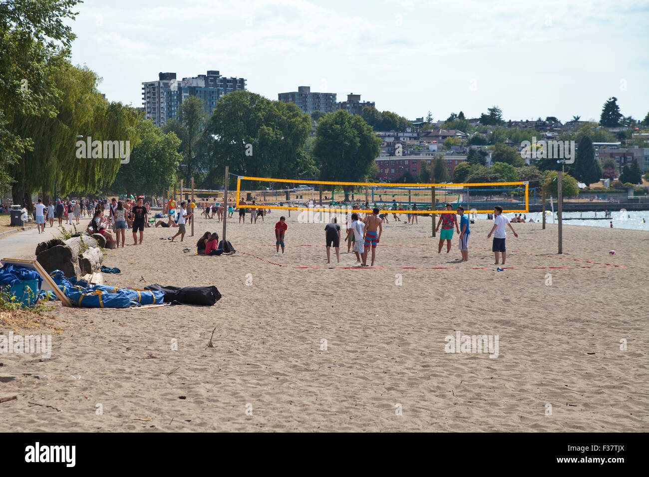 View of Vancouver's Kitsilano Beach area Stock Photo - Alamy