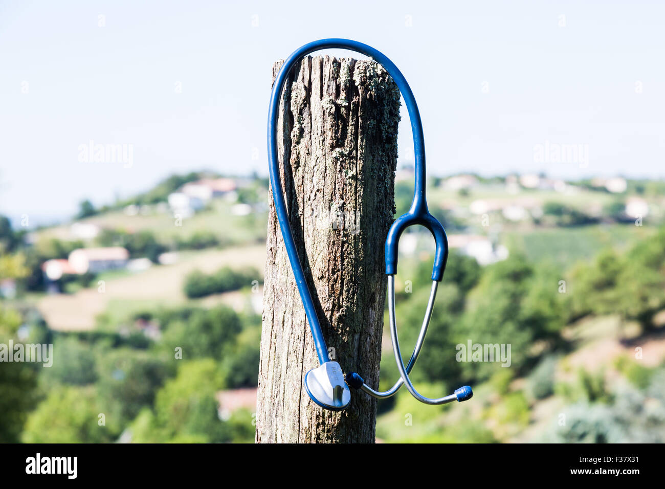 Stethoscope and landscape Stock Photo - Alamy