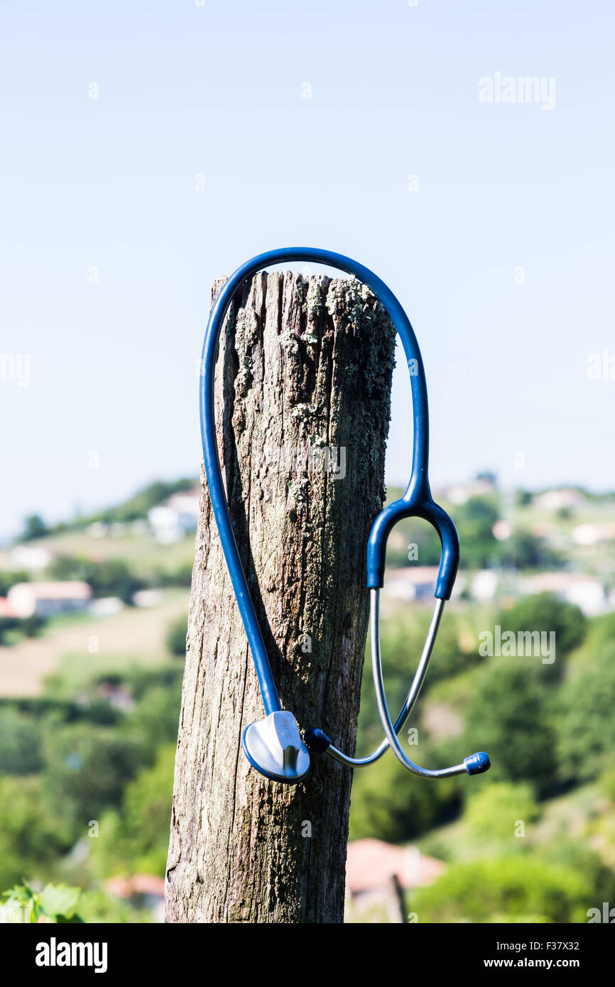 Stethoscope and landscape Stock Photo - Alamy