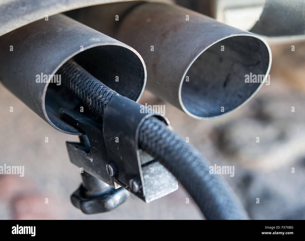 ILLUSTRATION - A measuring tube of a emissions testing device for ...