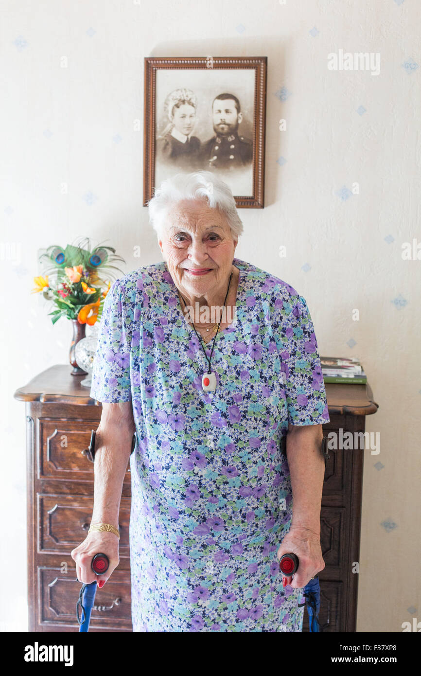 97 years old woman at home Stock Photo - Alamy