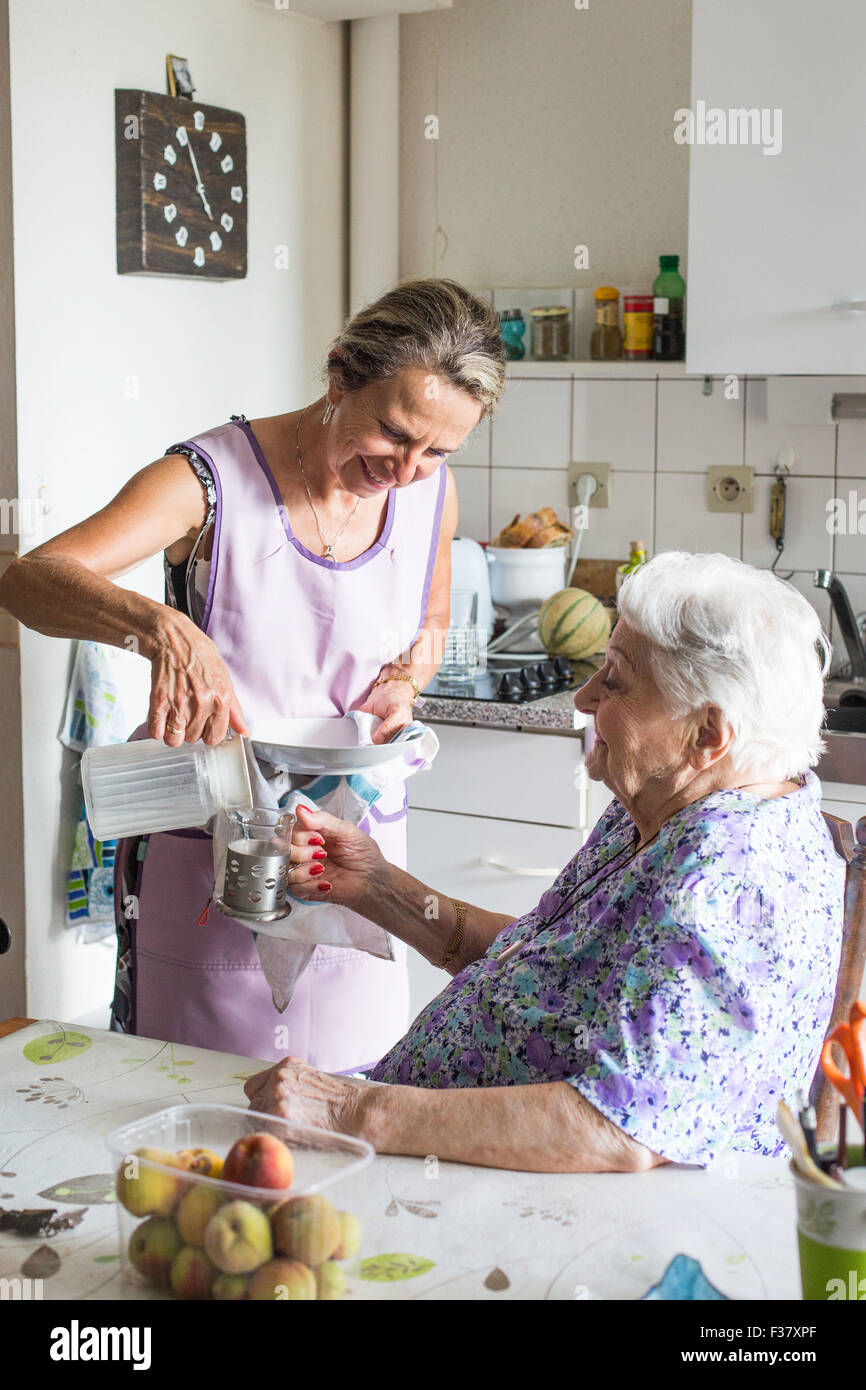 97 years old woman at home Stock Photo - Alamy