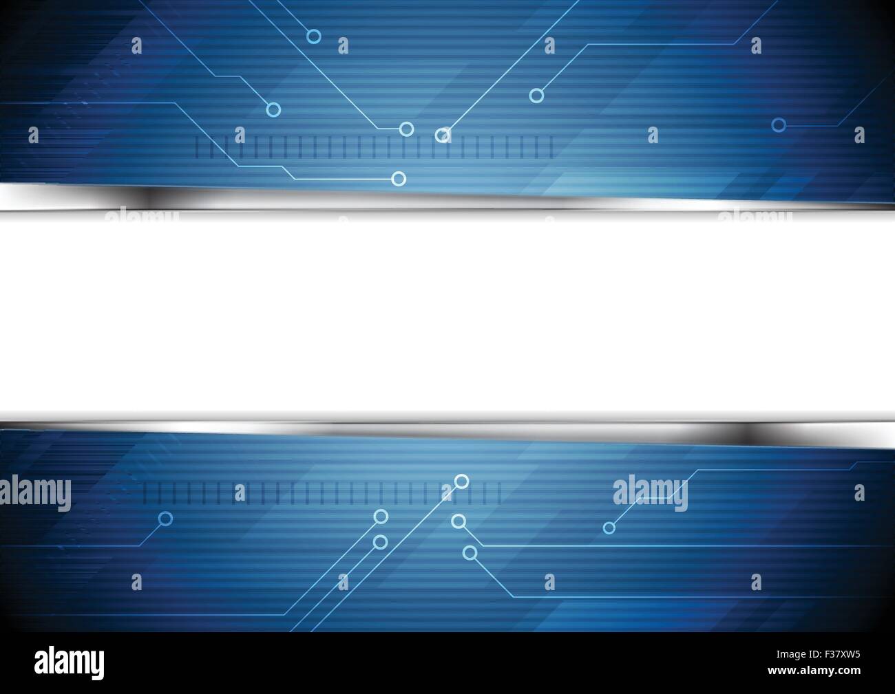 Tech striped background with circuit board elements. Vector design ...