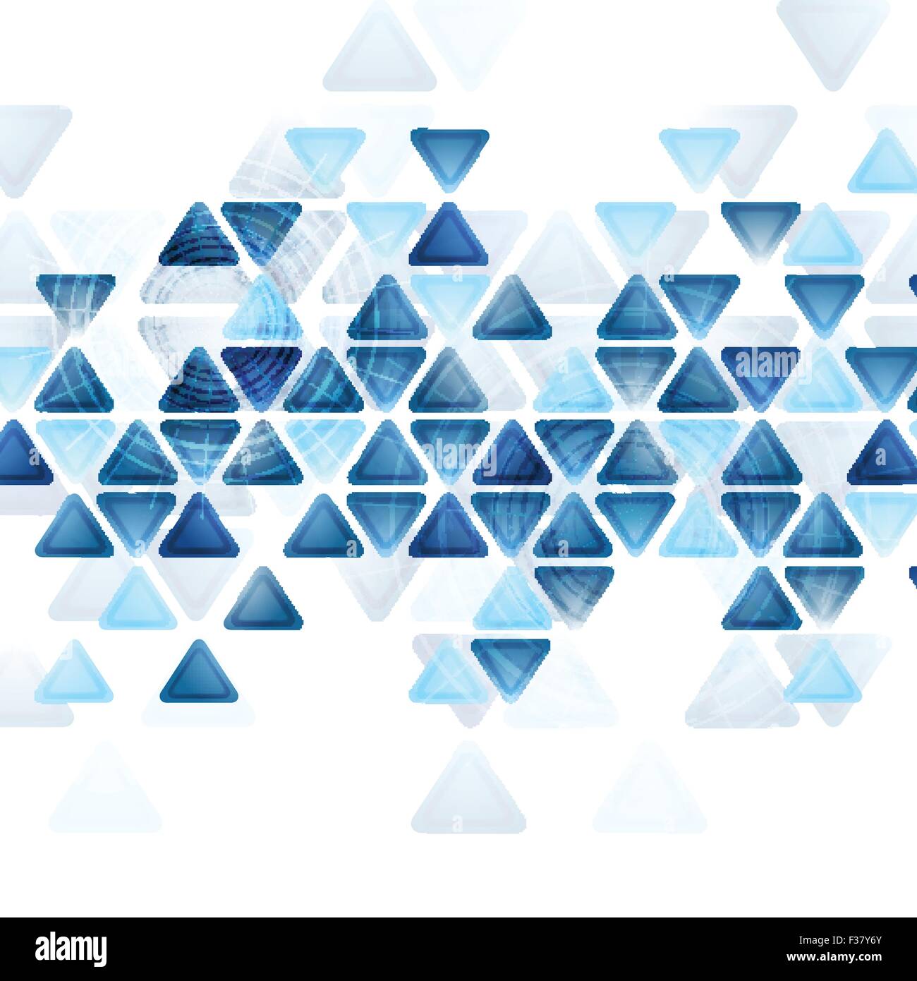 Blue tech triangles on white background. Vector design Stock Vector ...