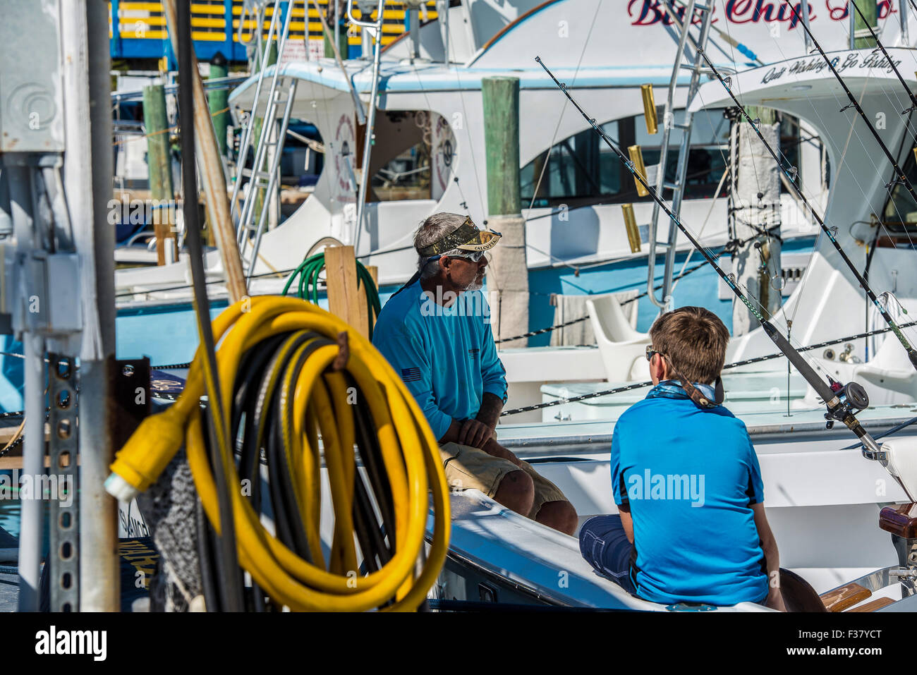 Florida Key Largo harbour Stock Photo - Alamy