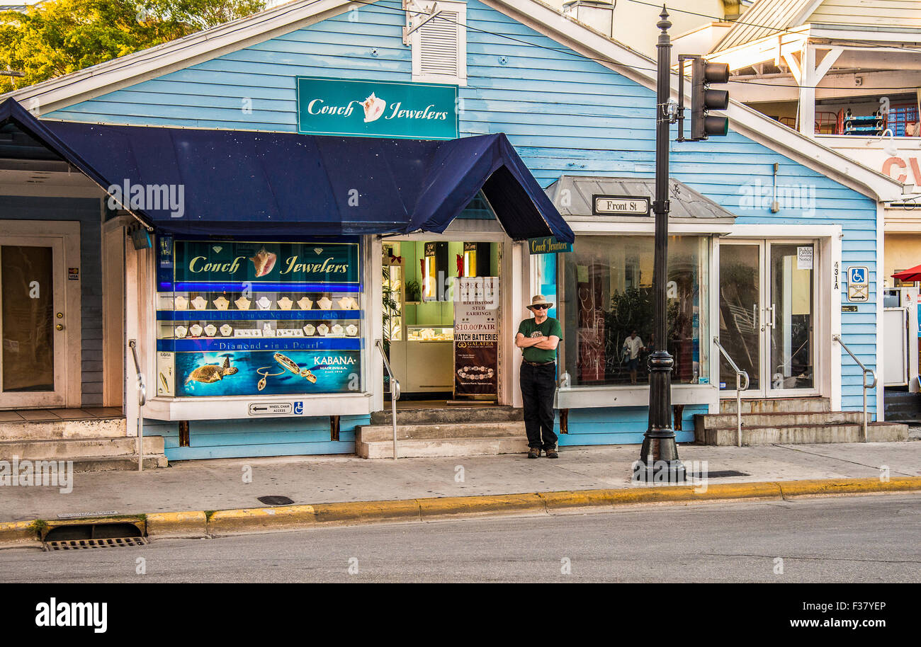 Key West conch jewels shop Stock Photo - Alamy
