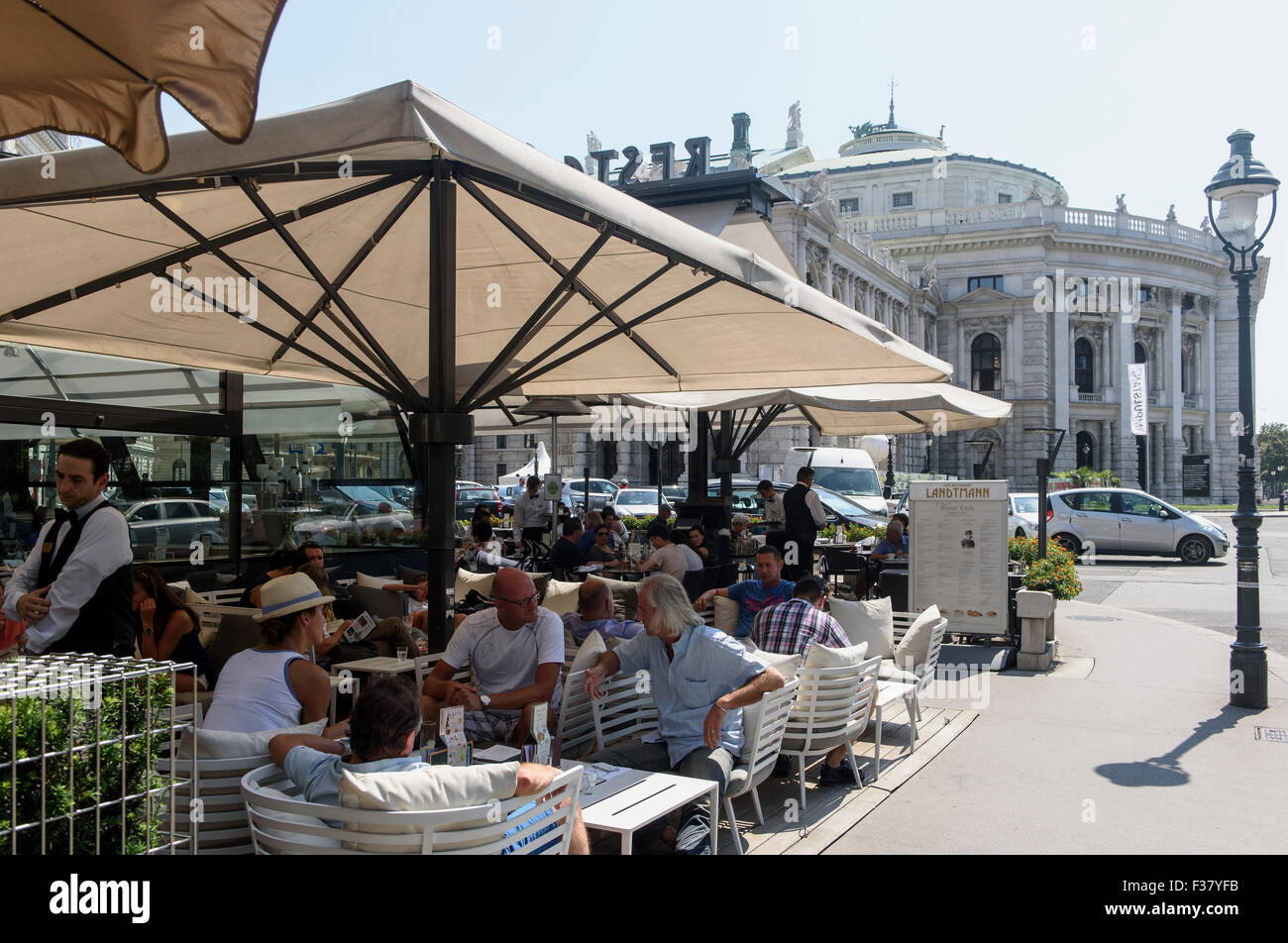 Cafè Landtmann near Burgtheater, Vienna, Austria, world heritage Stock ...