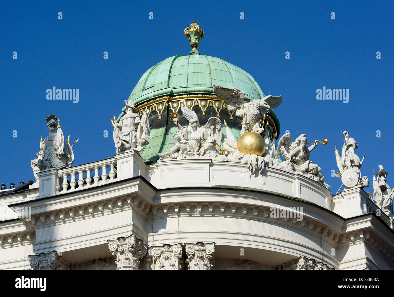 Old Hofburg, gate to Michaeler Platz, Vienna, Austria, world heritage ...