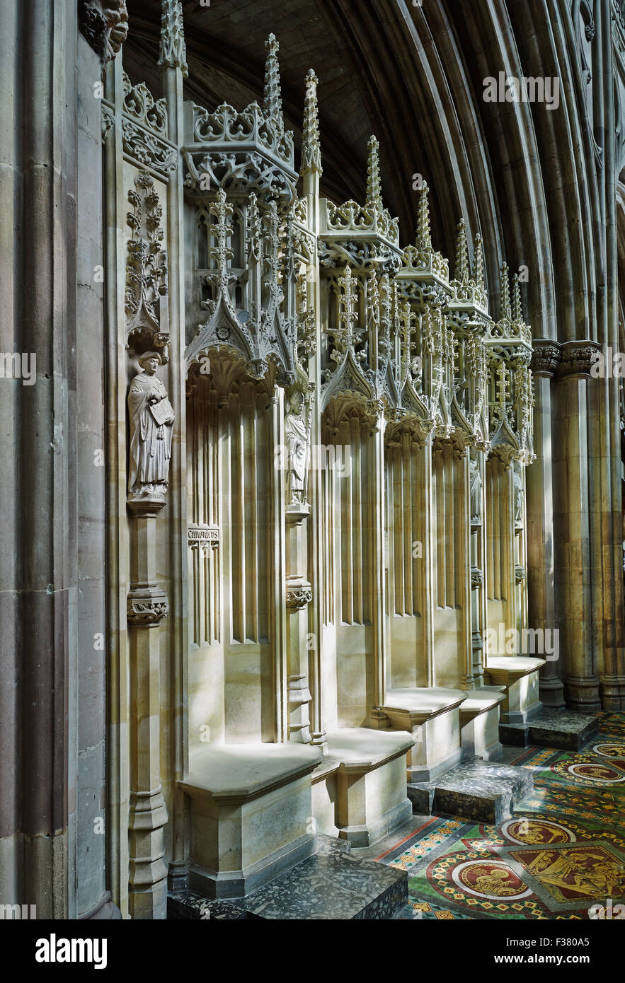Lichfield Cathedral, sedilia Stock Photo - Alamy