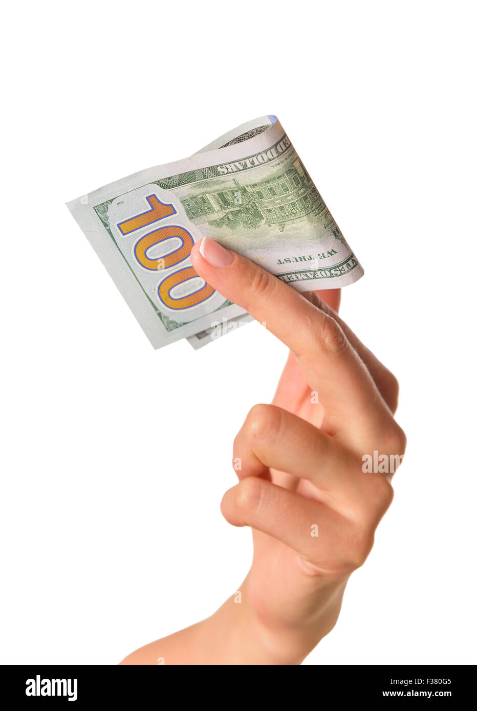 Hand holding 100 one hundred hi-res stock photography and images - Alamy