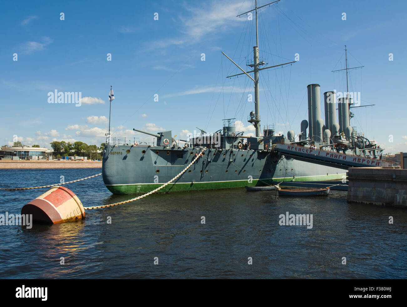 St. Petersburg, Russia - July 03, 2012: cruiser "Aurora", museum of ...