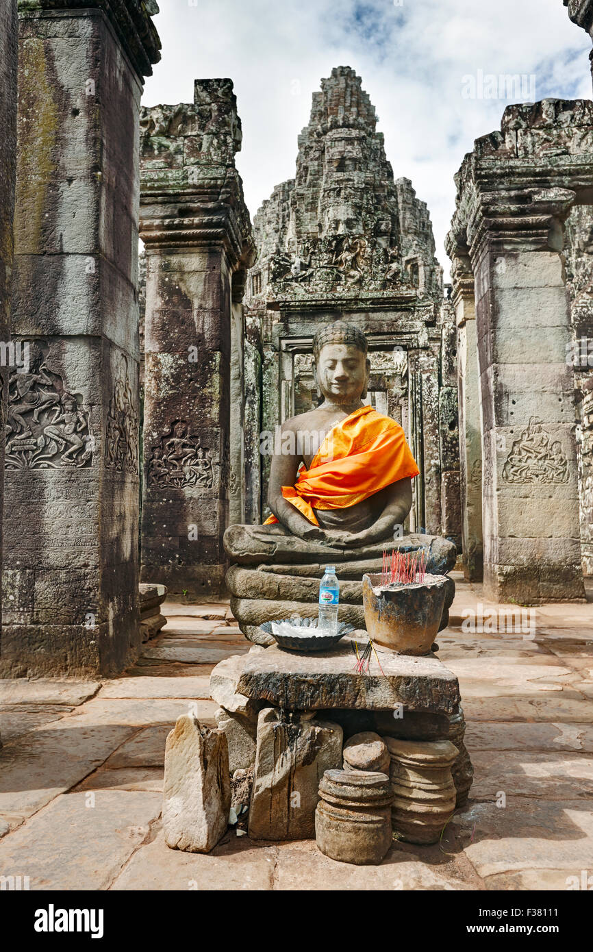Buddha statue at the Bayon temple. Angkor Thom, Angkor Archaeological ...