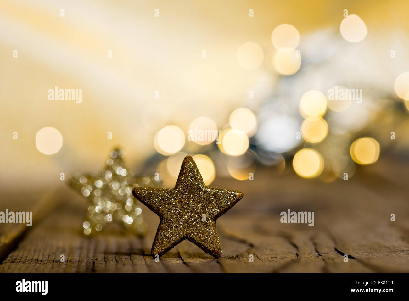 Christmas background with two stars and glitter Stock Photo - Alamy