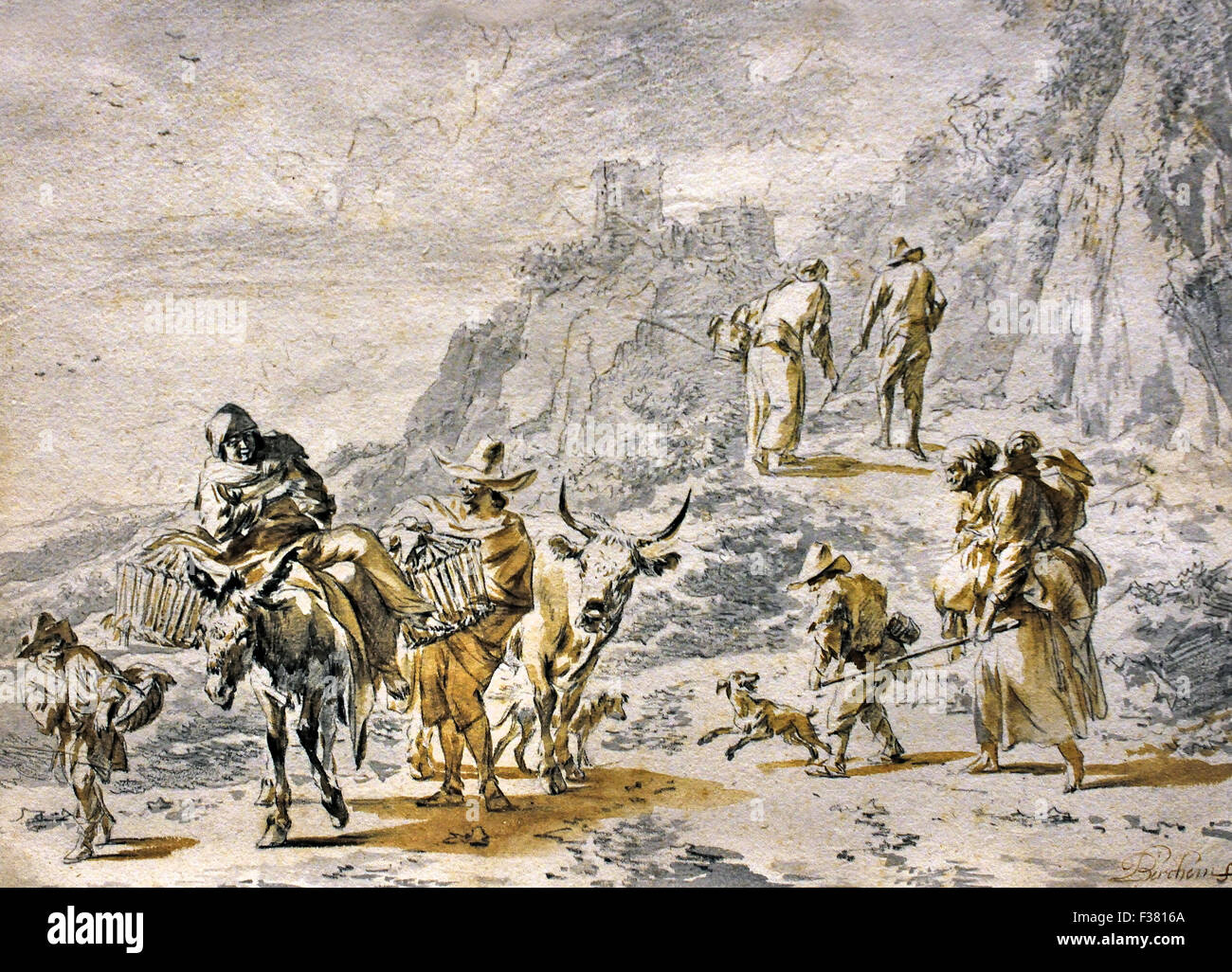 Mountain landscape drawing hi-res stock photography and images - Alamy